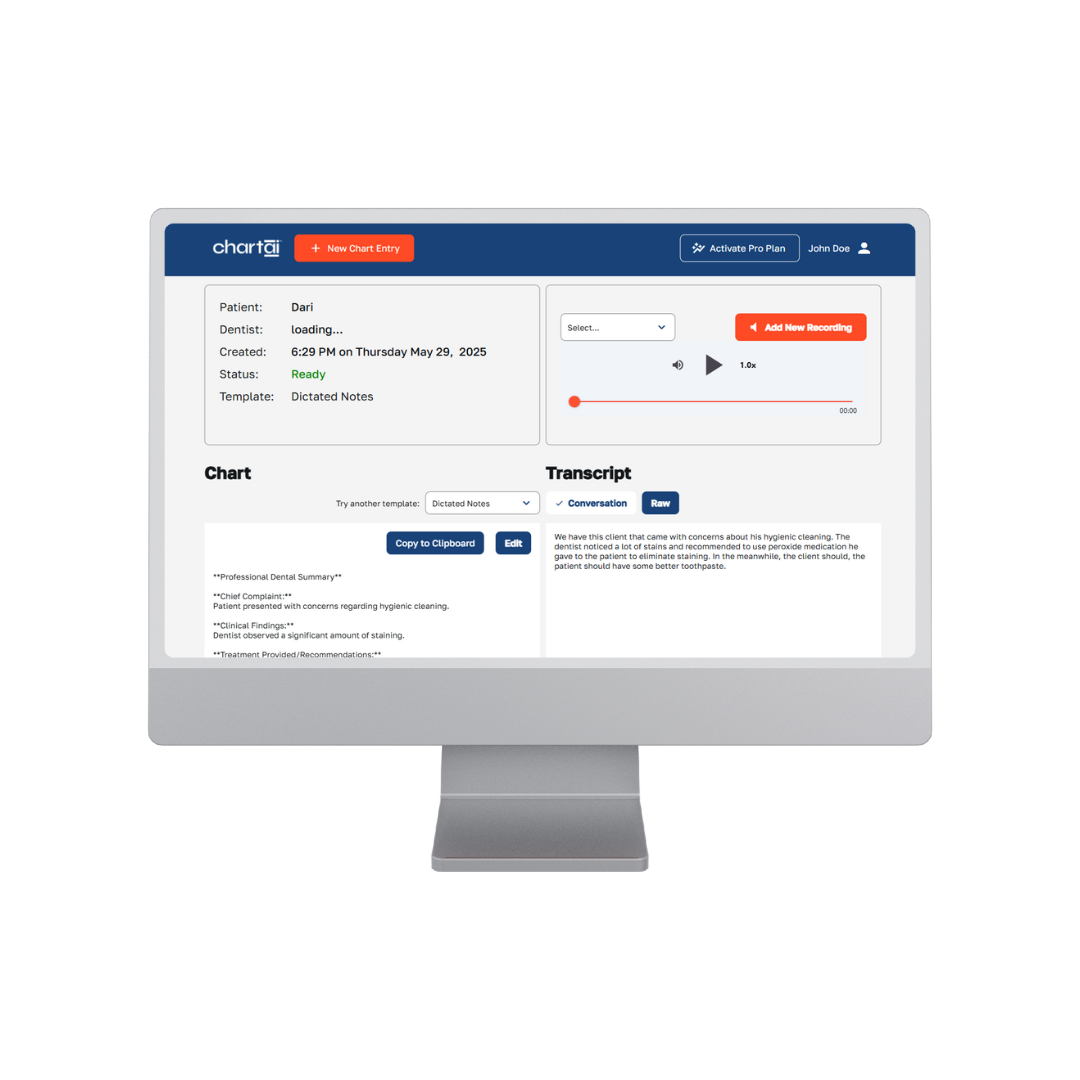 AI charting for dentists - ChartAI